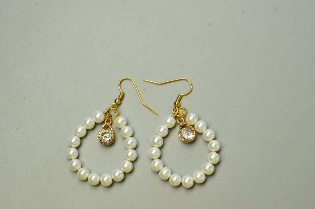 DIY Jewelry - Pearls Loop Dangle Earrings - Ef Zin Creations