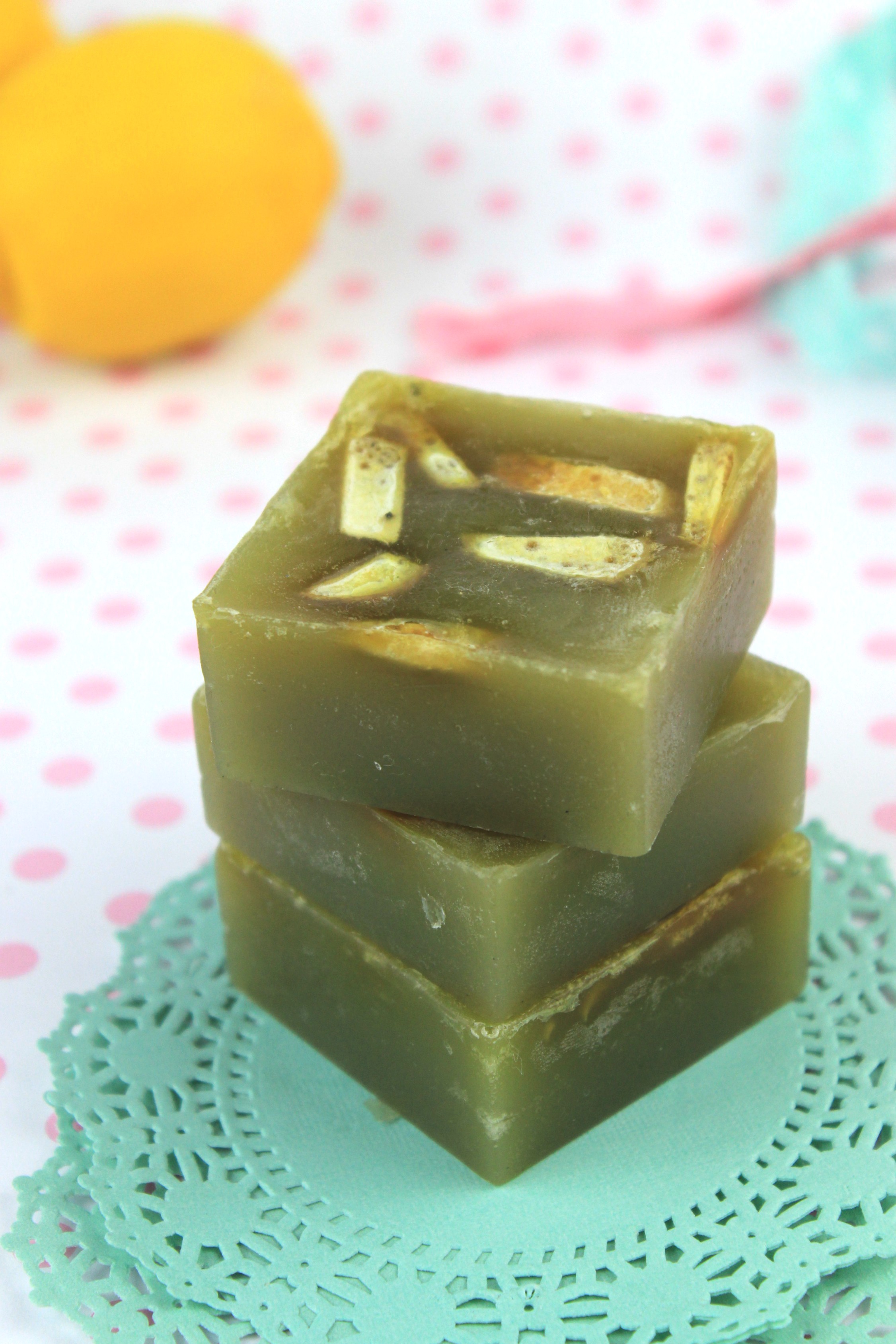 DIY Handmade Soap with Lemon and Matcha Tea - Ef Zin Creations