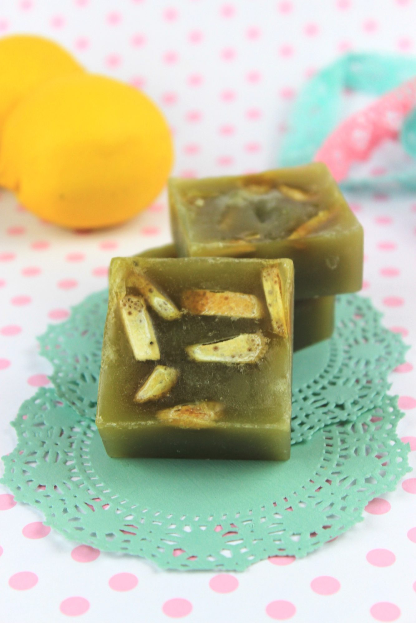 DIY Handmade Soap with Lemon and Matcha Tea - Ef Zin Creations