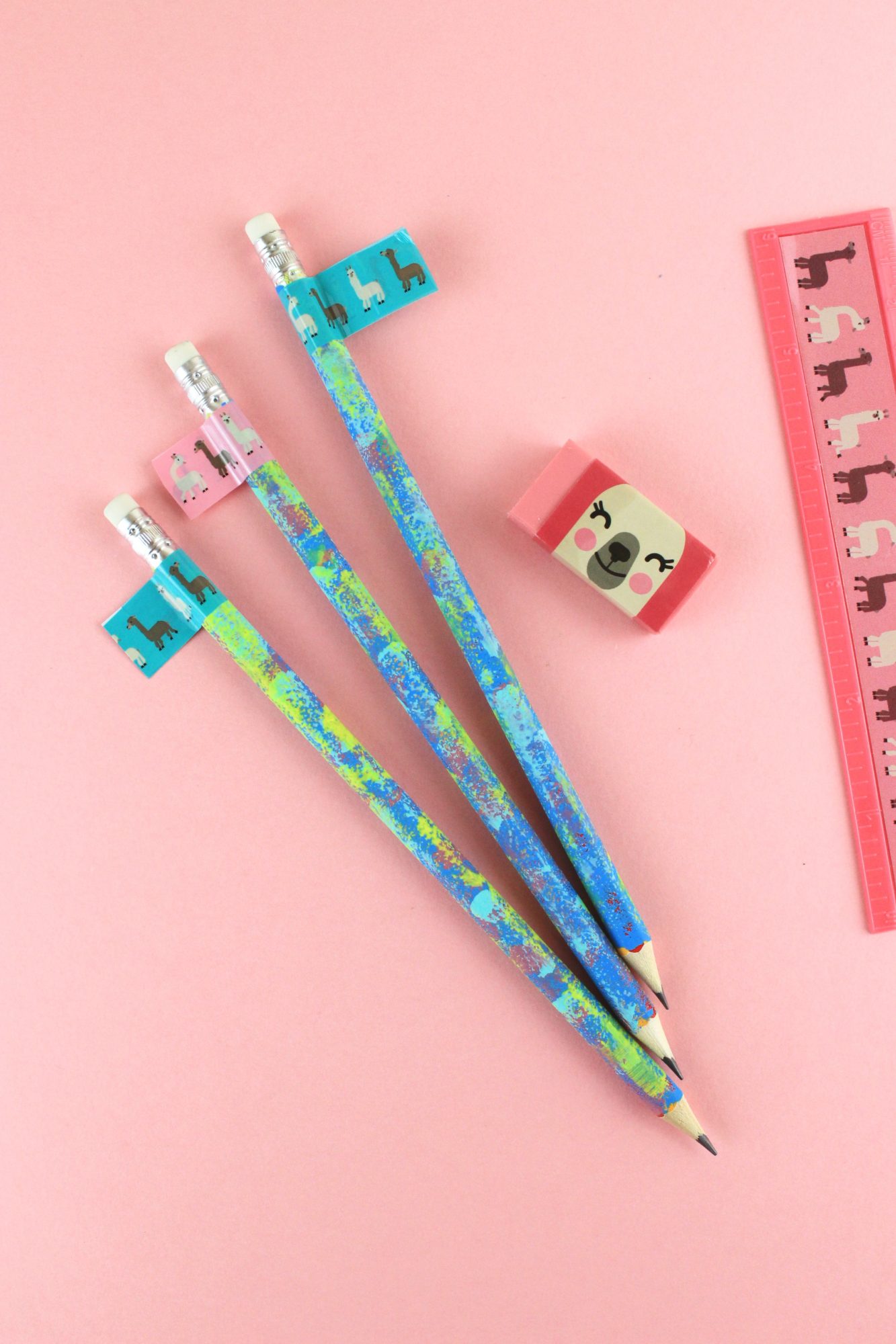 Back to Scool DIY Painted Pencils with flags