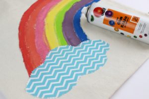 DIY Painted Rainbow Tote Bag